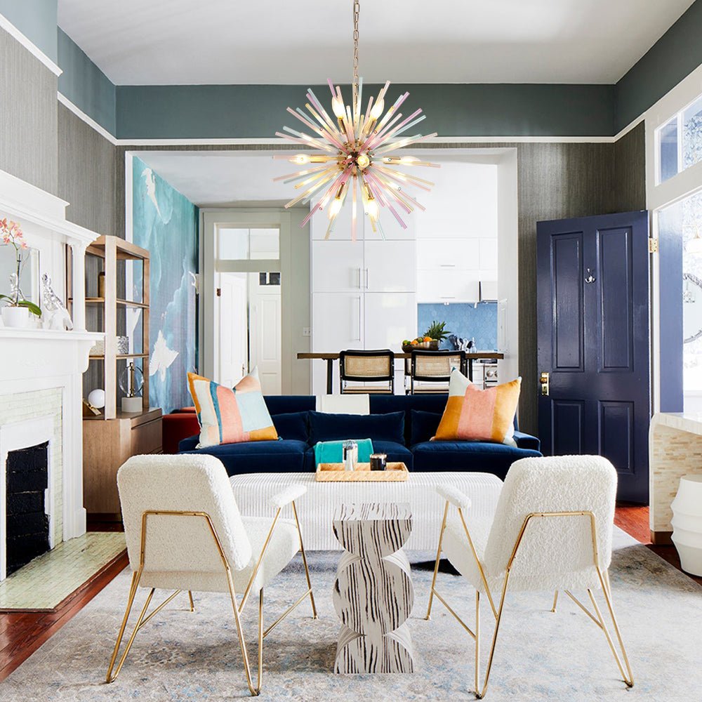 12-Light Dimmable Rainbow Starburst Sputnik Chandelier | Thehouselights ...