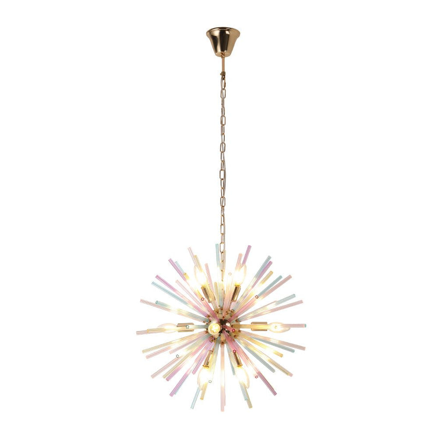 12-Light Dimmable Rainbow Starburst Sputnik Chandelier | Thehouselights ...