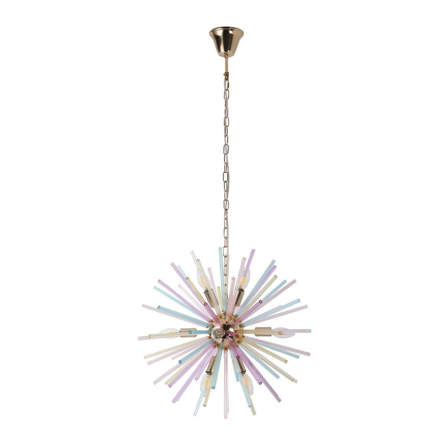 12-Light Dimmable Rainbow Starburst Sputnik Chandelier | Thehouselights ...