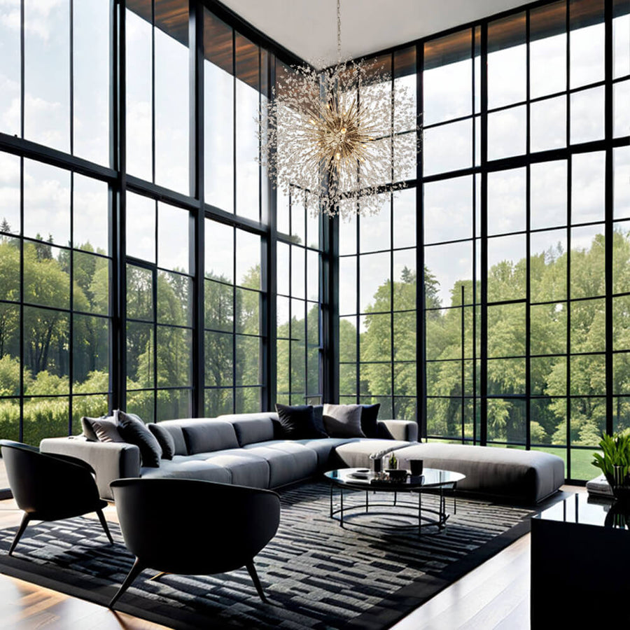 20-Light Oversized Large Luxury Sputnik Firework Chandelier ...