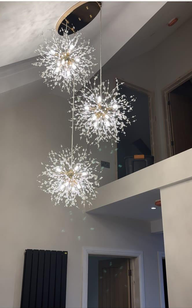 24/40-Light Modern Large Sputnik Firework Stairway Chandelier ...