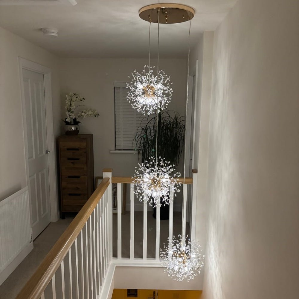 24/40-Light Modern Large Sputnik Firework Stairway Chandelier ...