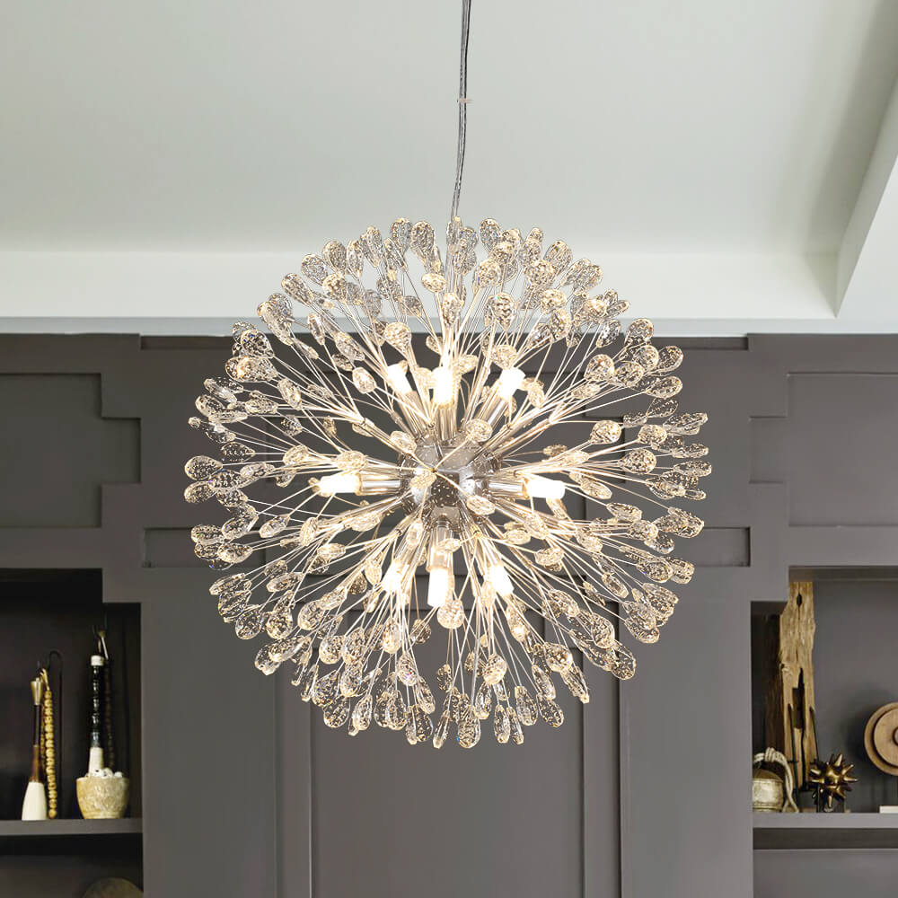 9-Light Crystal Dandelion Chandelier | Thehouselights, Chandelier ...