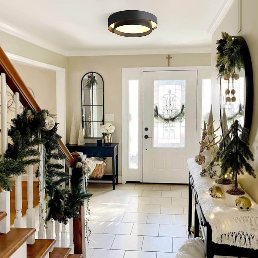 Modern LED Concentric Round Flush Mount Ceiling Light | Kitchen Ceiling ...