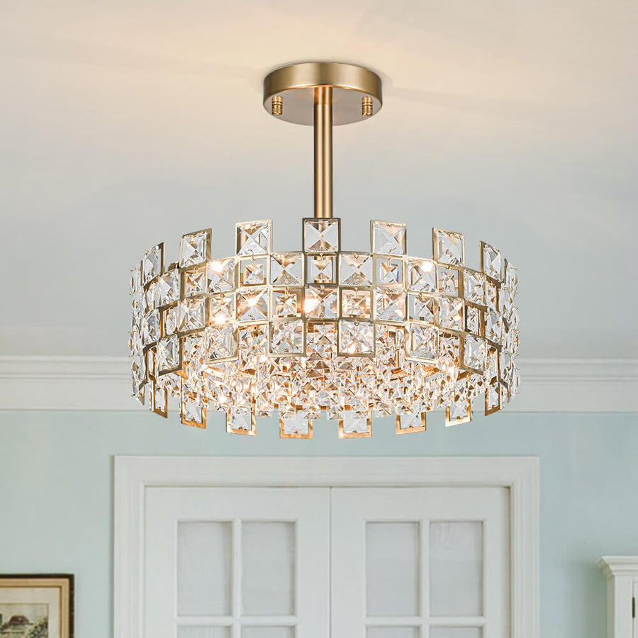 Crystal Semi Flush Mount | Ceiling light for low ceilings – Thehouselights