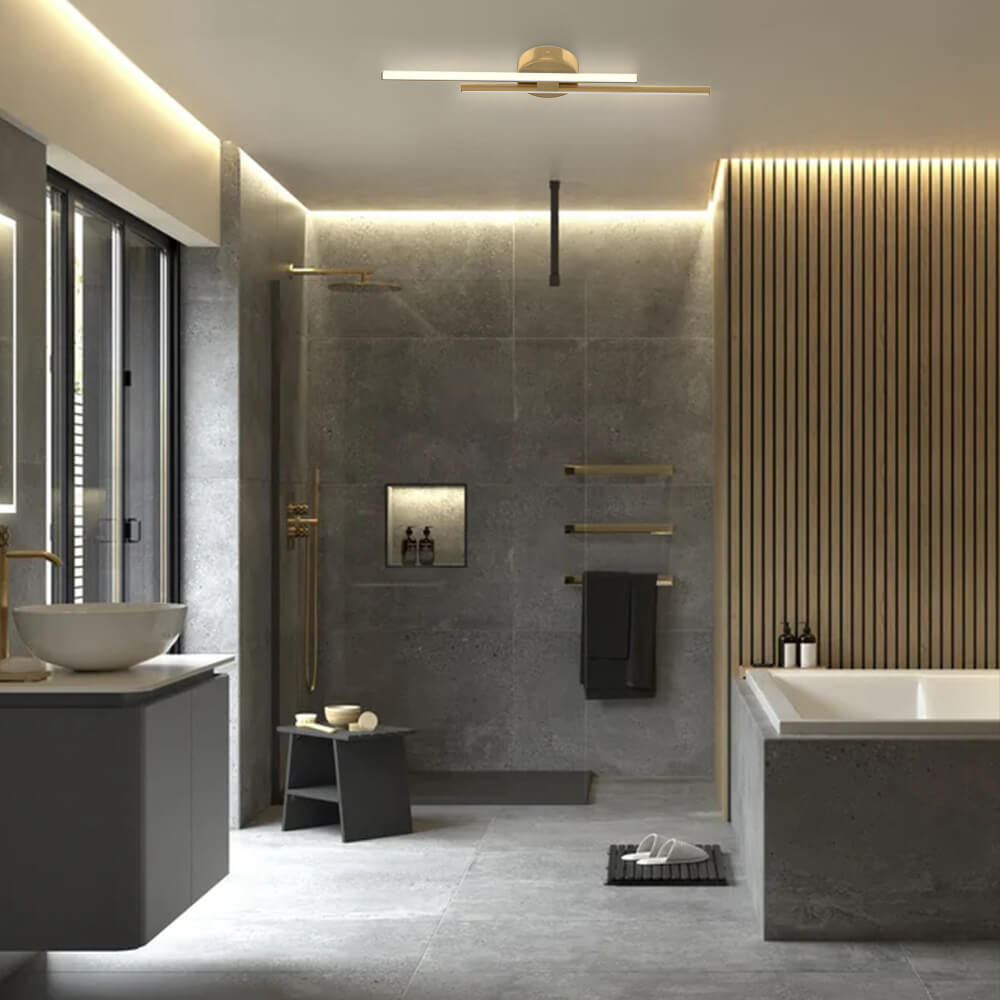 Linear LED Flush Mount Ceiling Light | Thehouselights, Sleek Flush Mount