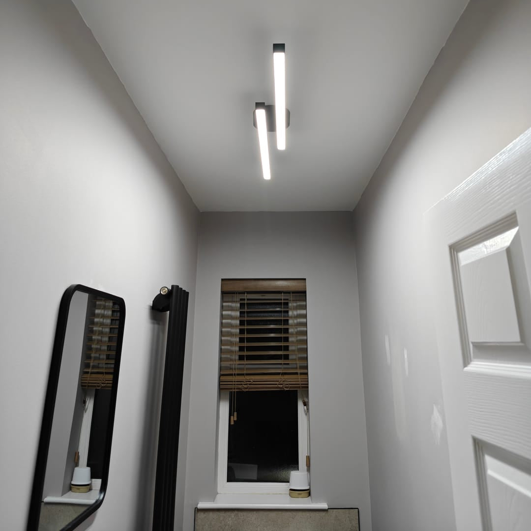 Long Strip LED Black Flush Mount | Black Ceiling Light| Black Led Wall ...