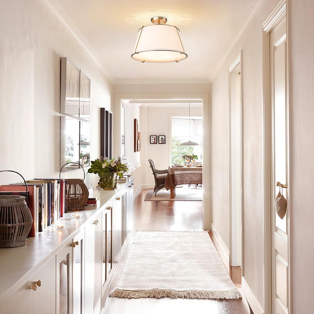 Modern 4-Light Drum Semi-Flush Mount | thehouselights – Thehouselights