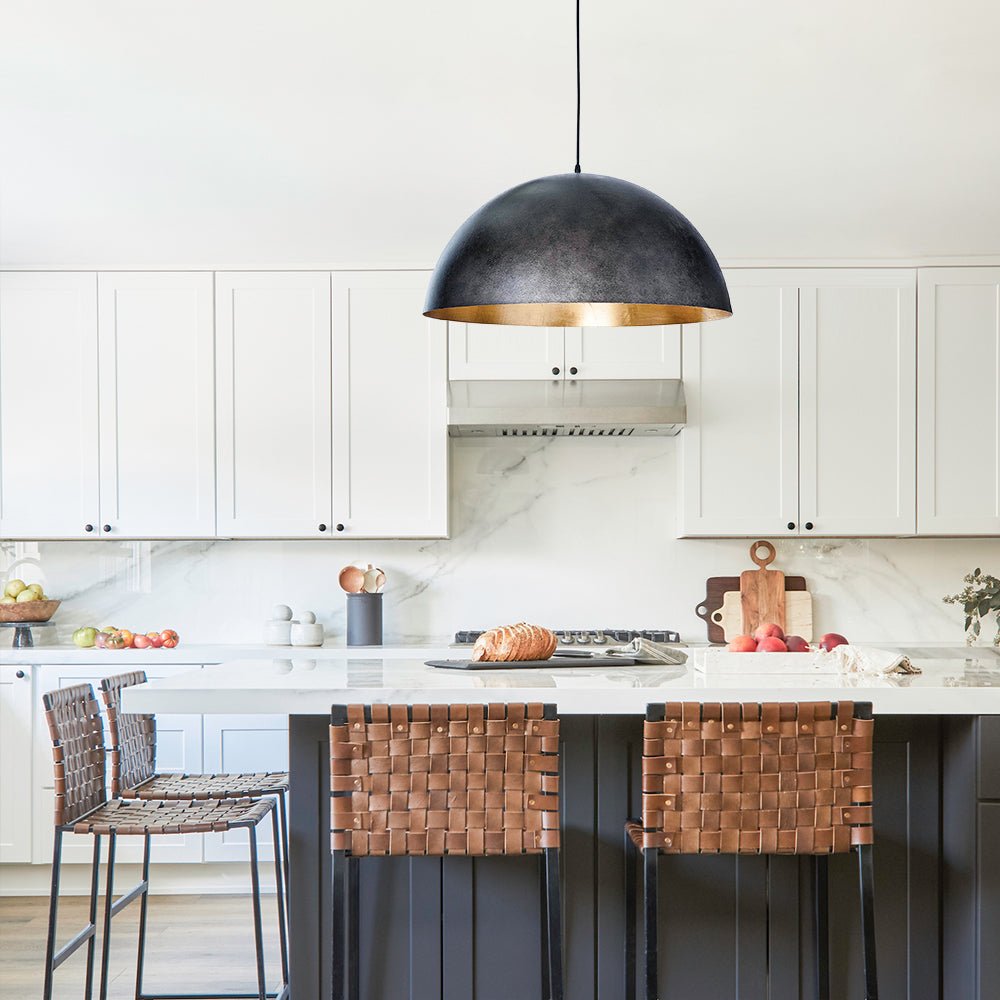 Farmhous Industrial Oversized Large Dome Pendant Light for Kitchen ...