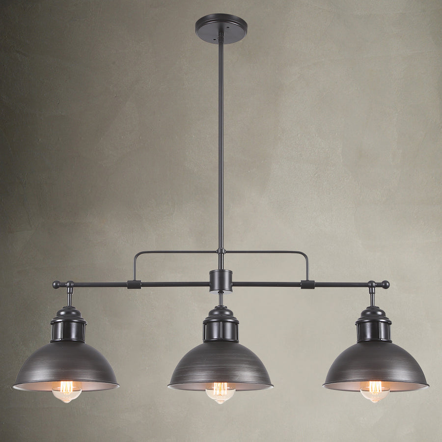 Modern Industrial Kitchen 3-Light Dome Pendant Light | Bar Pendant ...