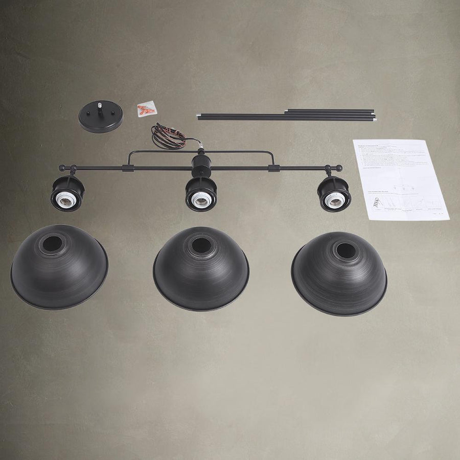 Modern Industrial Kitchen 3-Light Dome Pendant Light | Bar Pendant ...