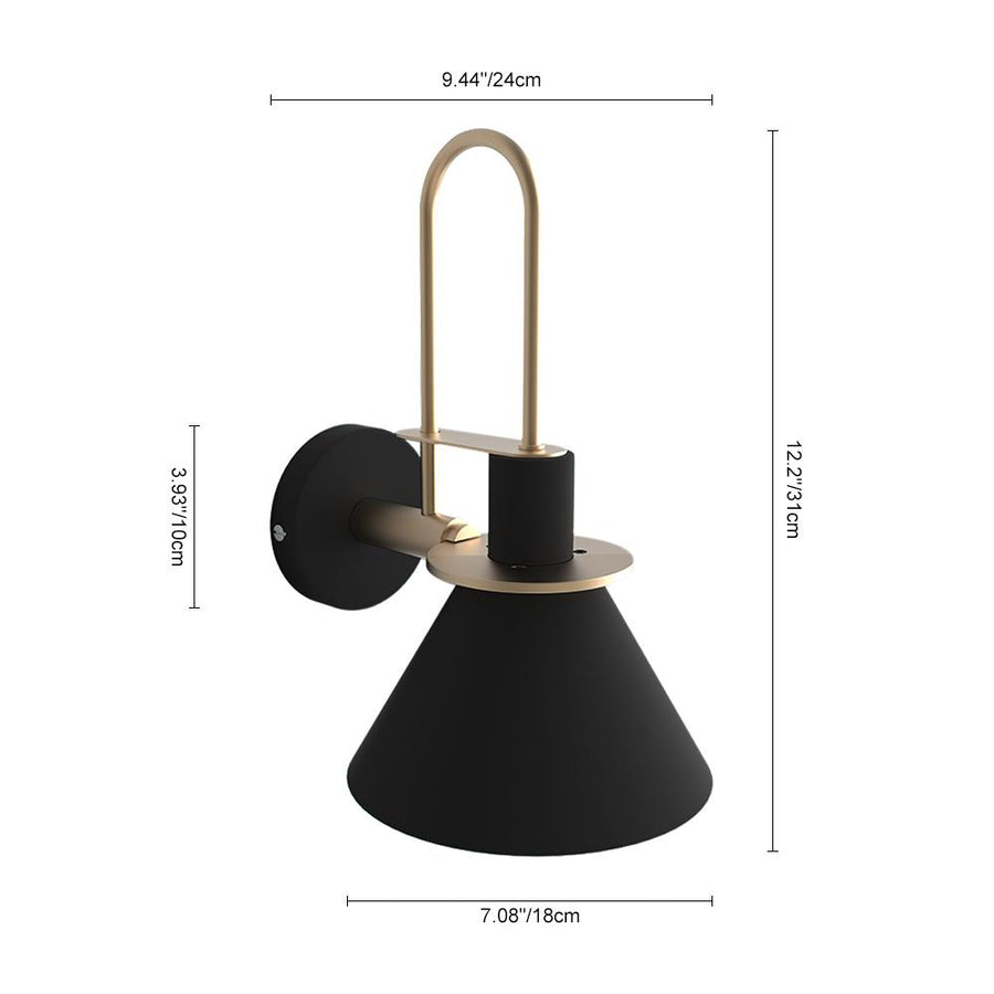 Mid-Century Modern Industrial Look Matte Black Wall Lamp ...