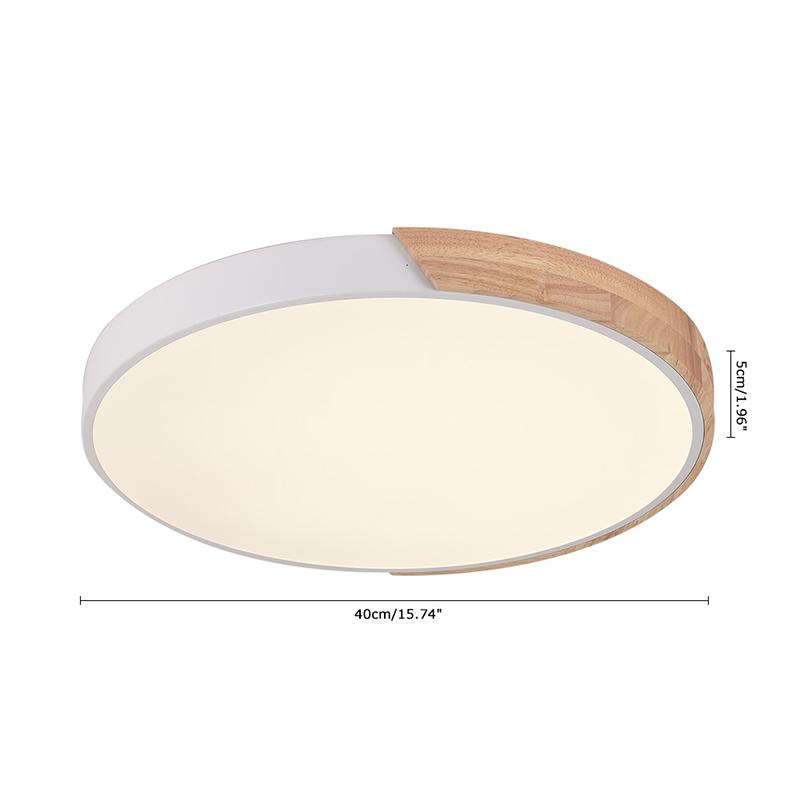 Dimmable Metal and Wood LED Flush Mount Ceiling Light | Living Room ...