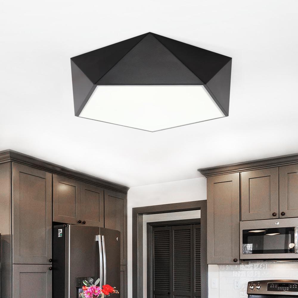 Modern Black LED Ceiling Light Fixture | Thehouselights, Modern ceiling ...
