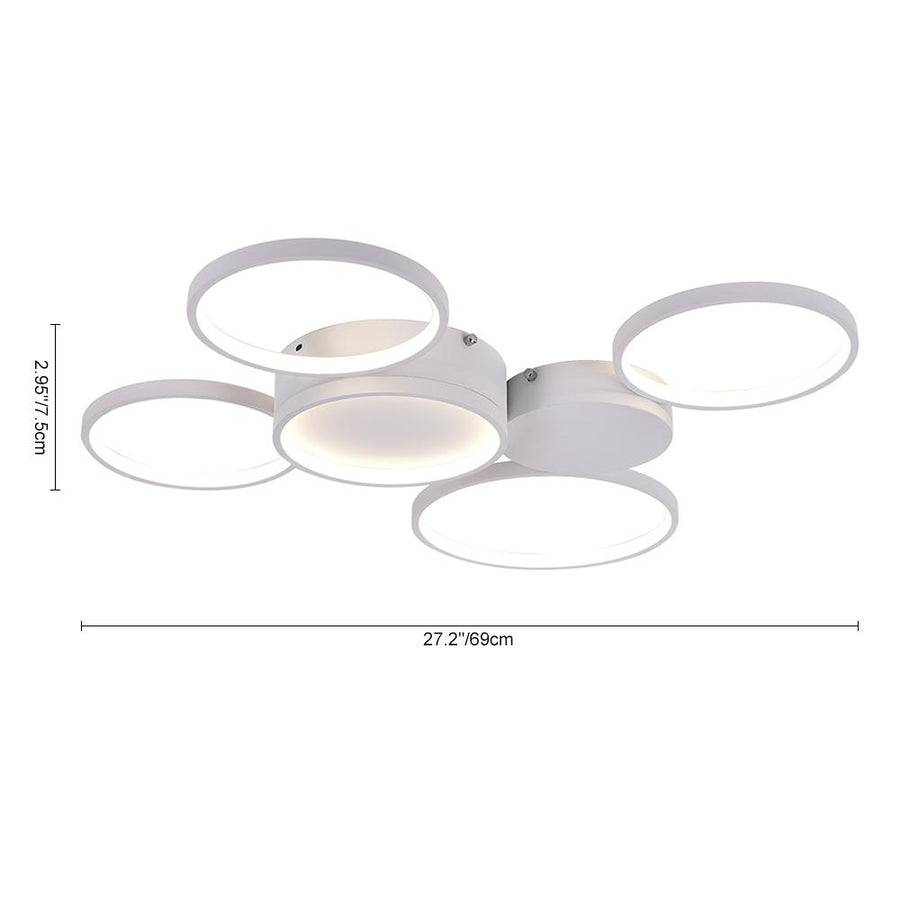 Modern LED 7 Rings Ceiling Light Flush Mount | Thehouselights, Flush ...