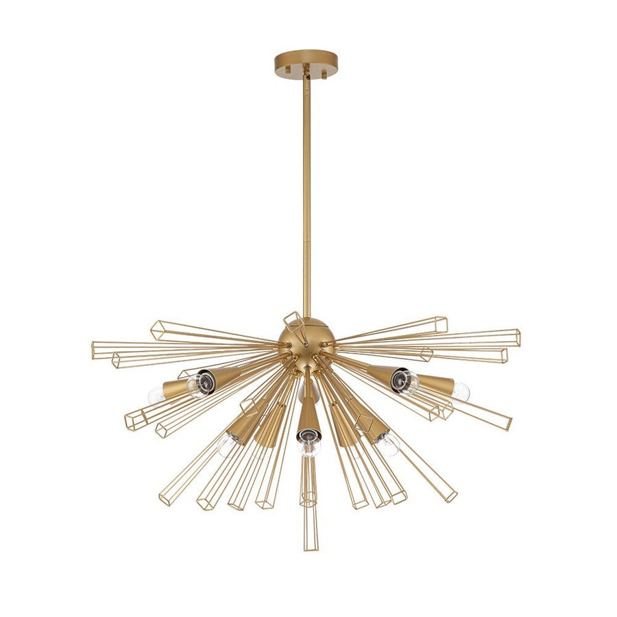 10-Light Modern Sputnik Sunburst Chandelier | Thehouselights, Modern ...