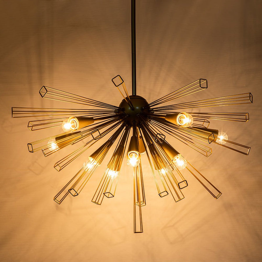10-Light Modern Sputnik Sunburst Chandelier | Thehouselights, Modern ...