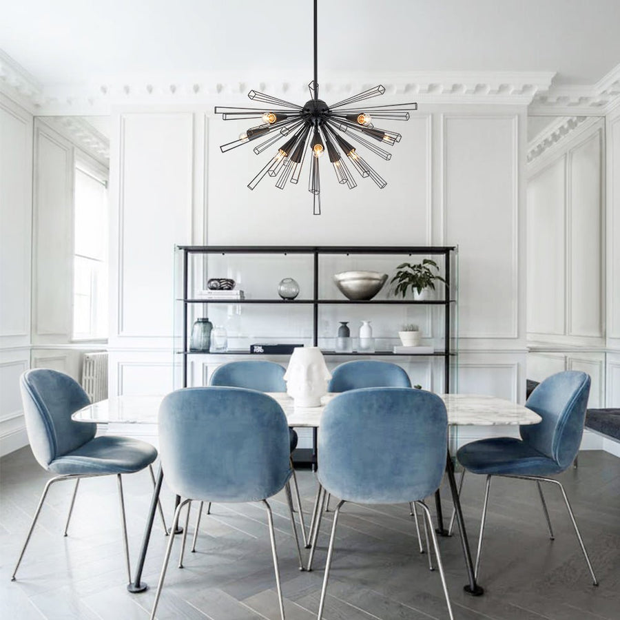 10-Light Modern Sputnik Sunburst Chandelier | Thehouselights, Modern ...