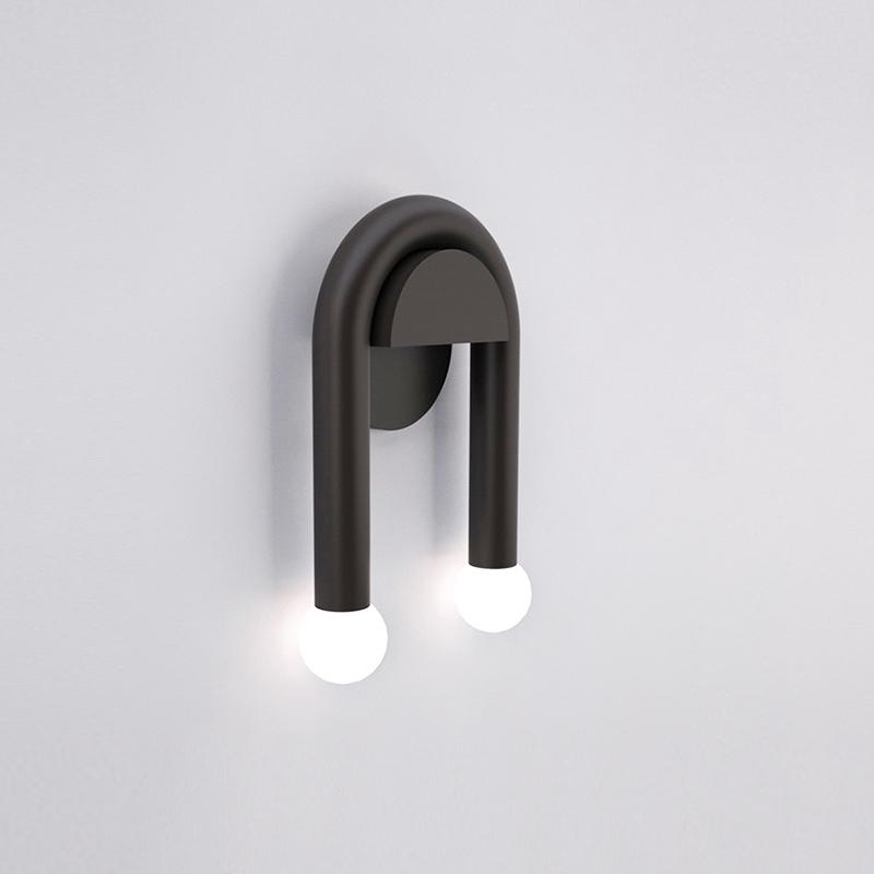 2-Light Arched Wall Sconce in U Shape | Thehouselights, Black Wall Light