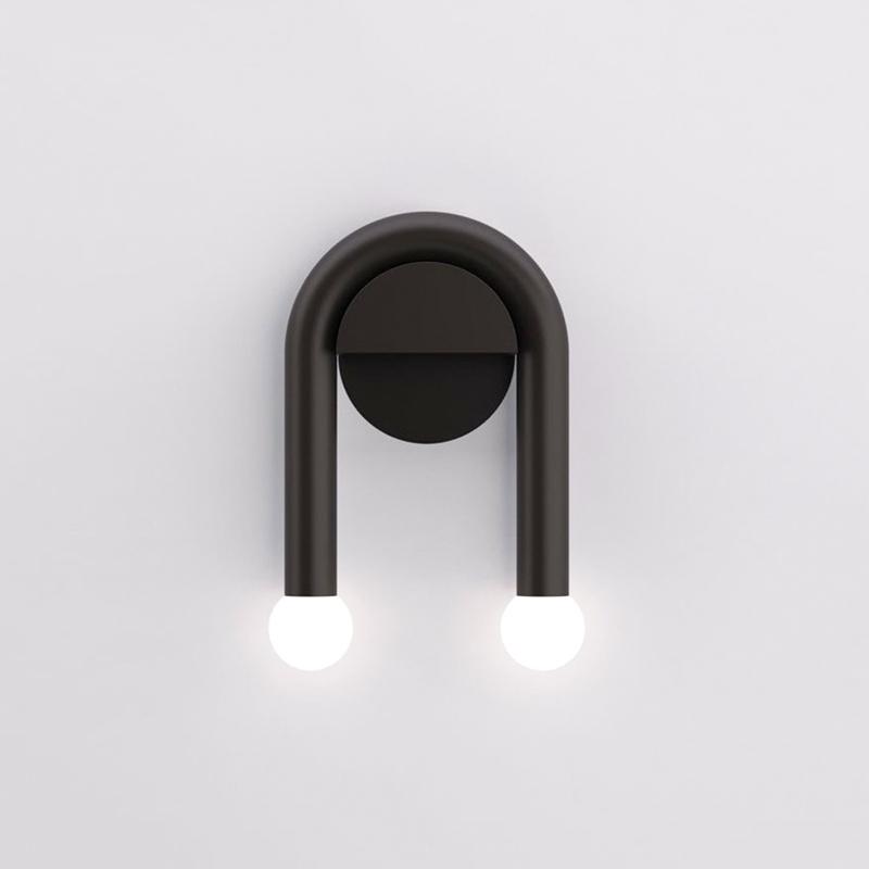 2-Light Arched Wall Sconce in U Shape | Thehouselights, Black Wall Light