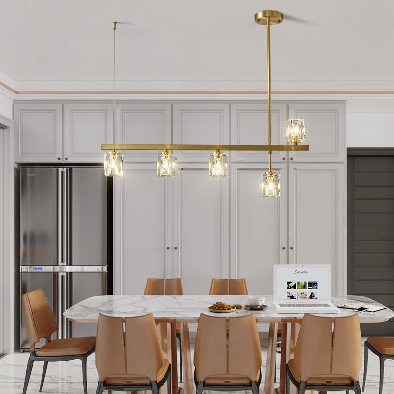 5-Light Crystal Shade Linear Ceiling Light – Thehouselights