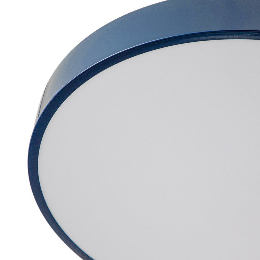 Blue LED Acrylic Drum Semi Flush Mount Ceiling Light | Thehouselights ...