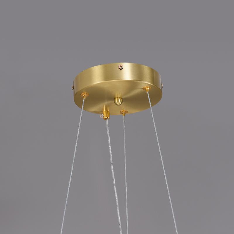 Brass Glass Strips LED Chandelier – Thehouselights