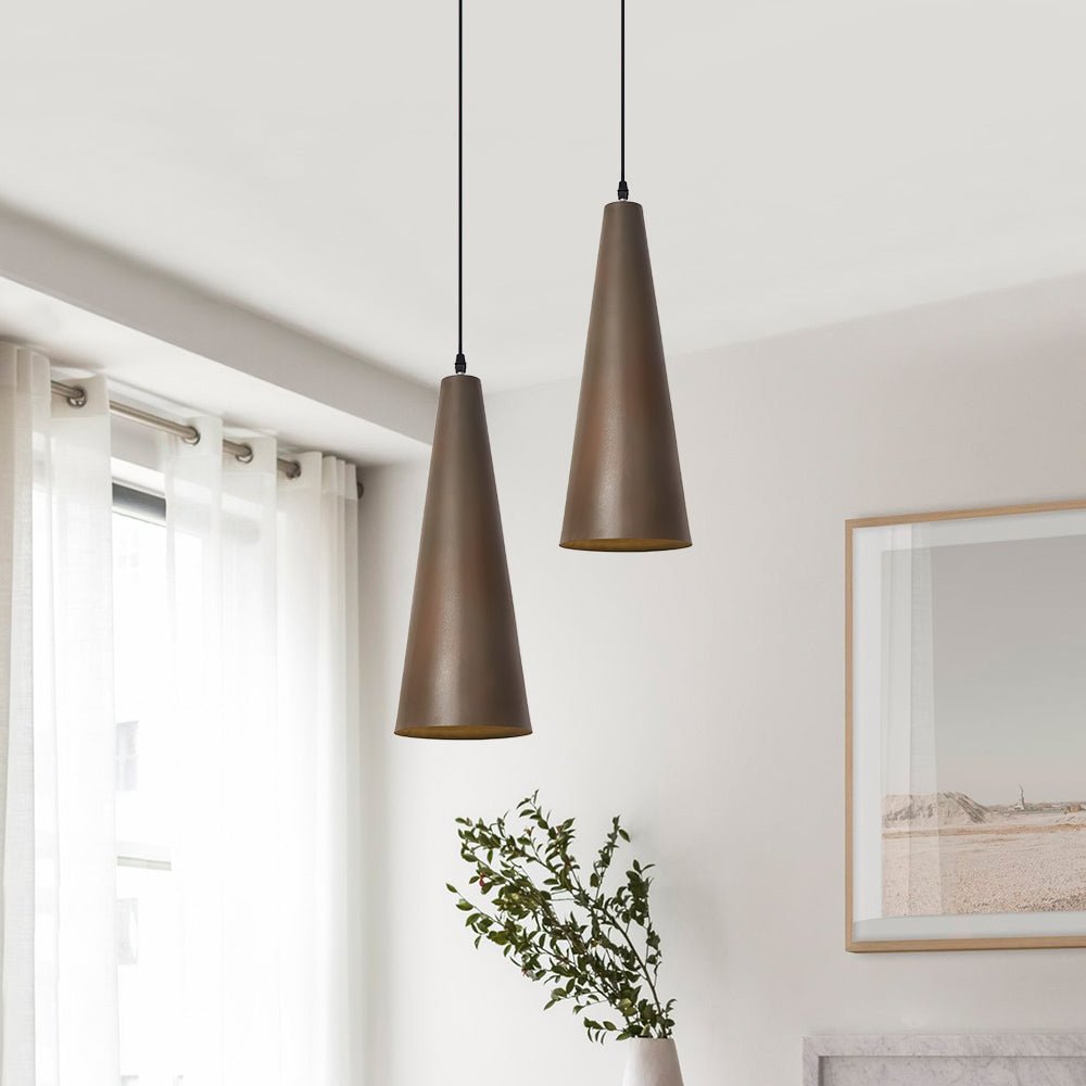 Conical Steel Pendant Lighting | thehouselights, Japanese Wabi-Sabi ...