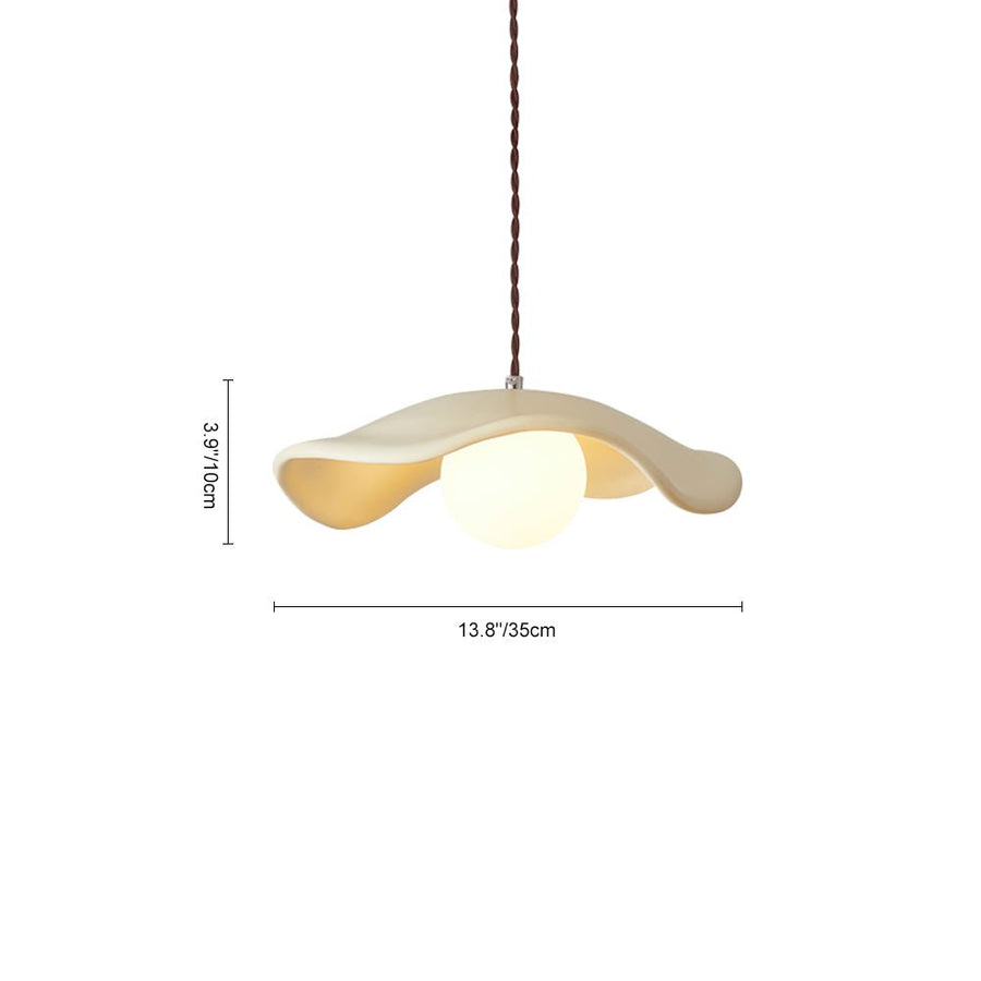 Unique Nordic Curved Hat-Shade Ceramic Pendant Light | Over Table Light ...