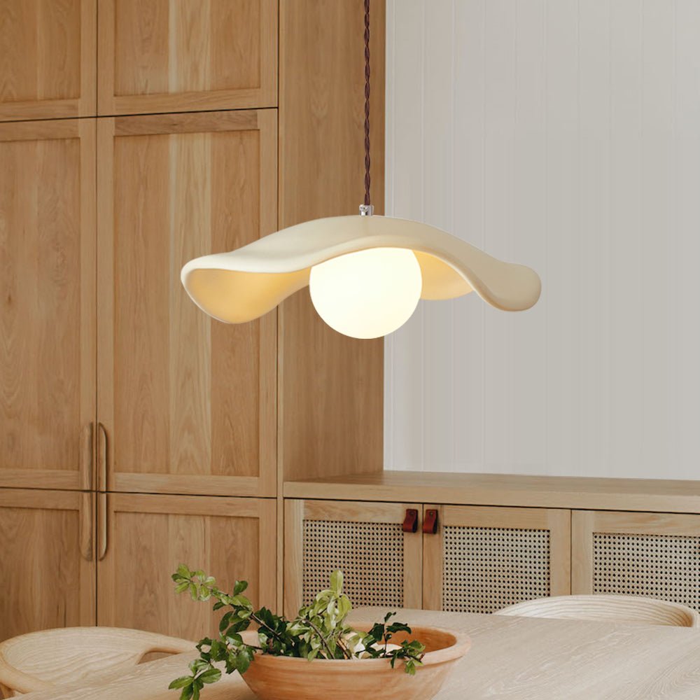 Unique Nordic Curved Hat-Shade Ceramic Pendant Light | Over Table Light ...