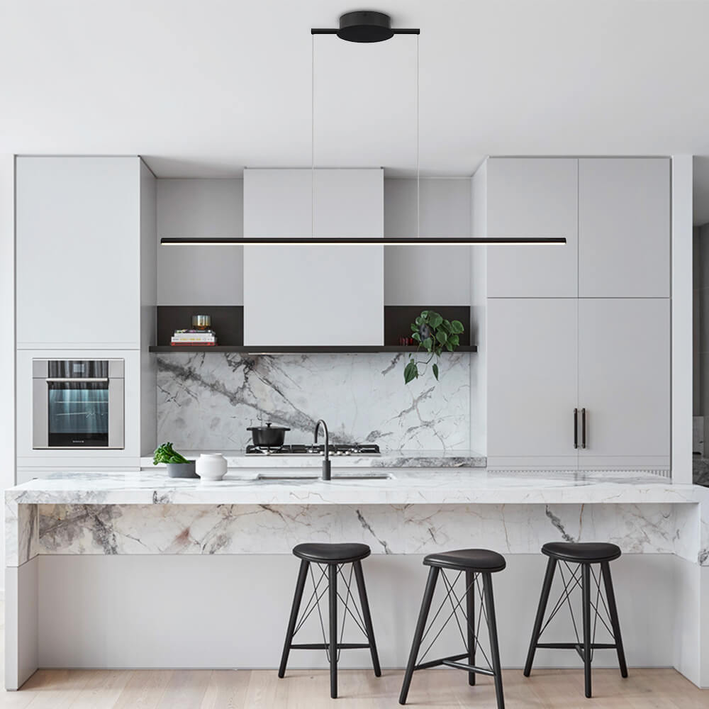 Dimmable LED Linear Ceiling Light Hanging Pendant for Home Office ...