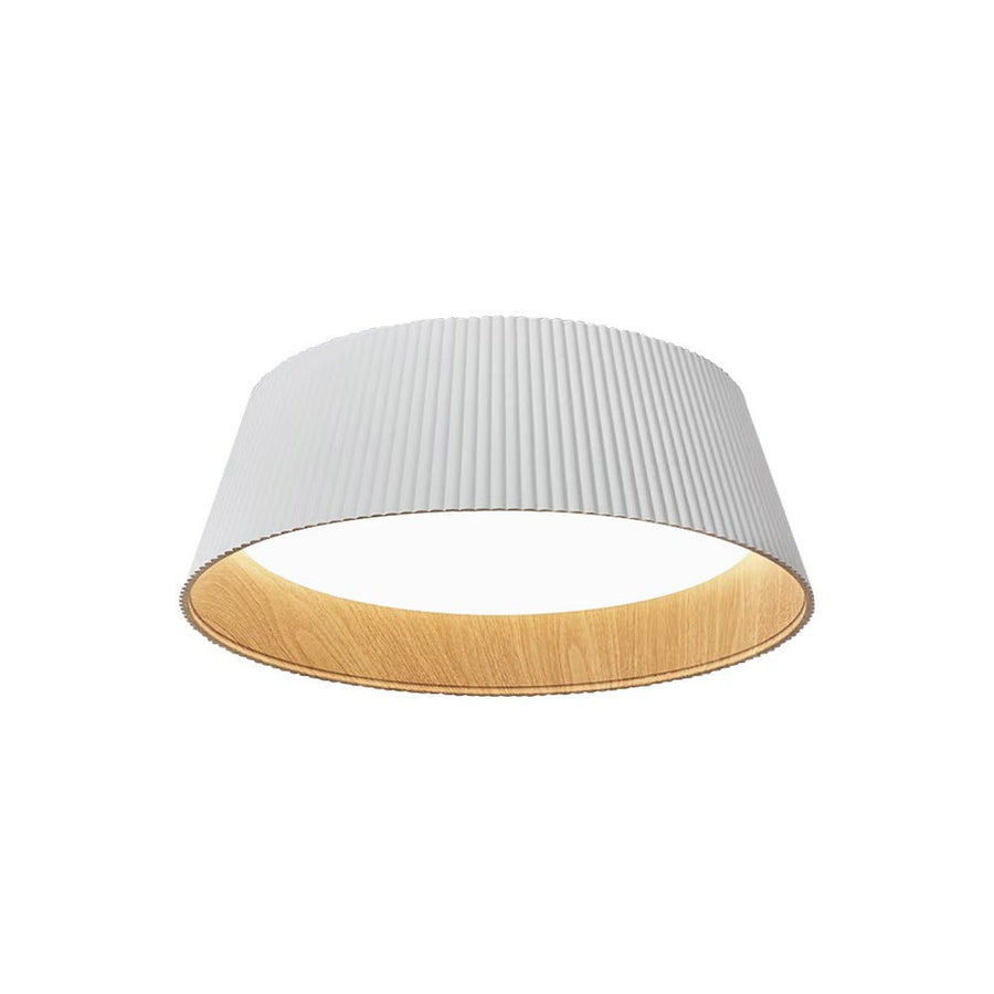 Fluted Ribbed Wood Grain LED Flush Mount Ceiling Light | Ceiling light ...