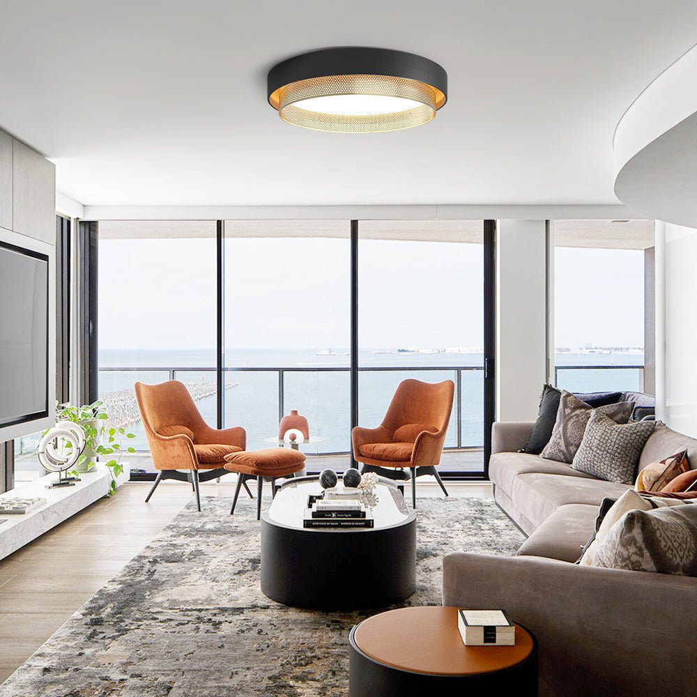 LED Circular Hollow Flush Mount Ceiling Light | Ceiling light for low ...