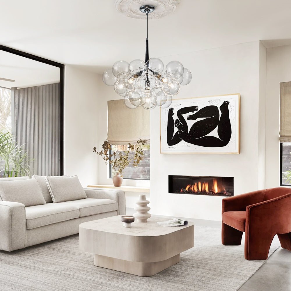 Modern Cluster Bubble Glass Chandelier | Living Room Cluster Chandelier ...