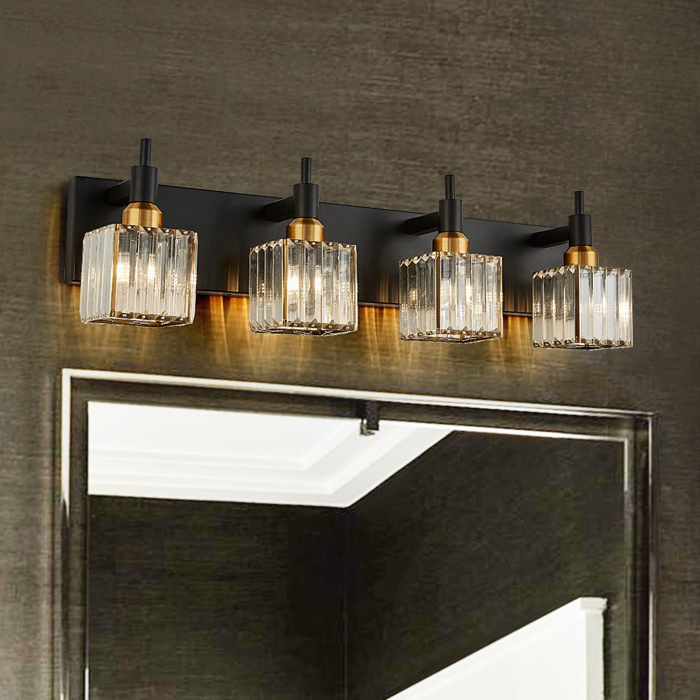 Modern Glam Crystal Wall Sconce | Thehouselights, Bathroom Two-Light ...