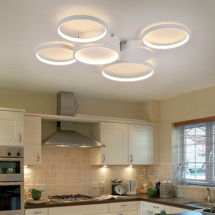 Modern LED 7 Rings Ceiling Light Flush Mount | Thehouselights, Flush ...