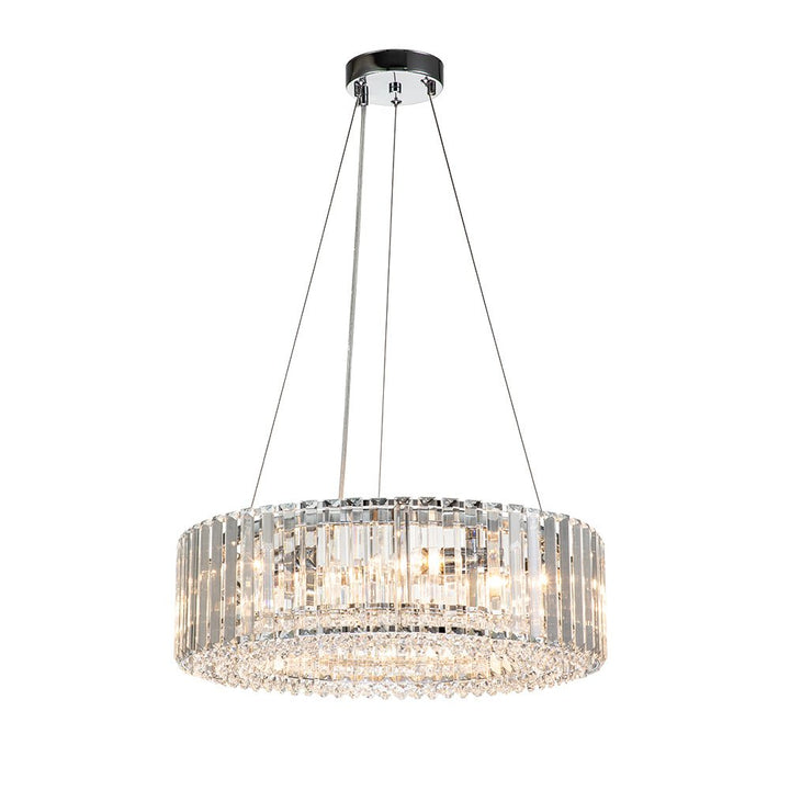Modern Round Crystal Chandelier | thehouselight, Drum Chandelier ...